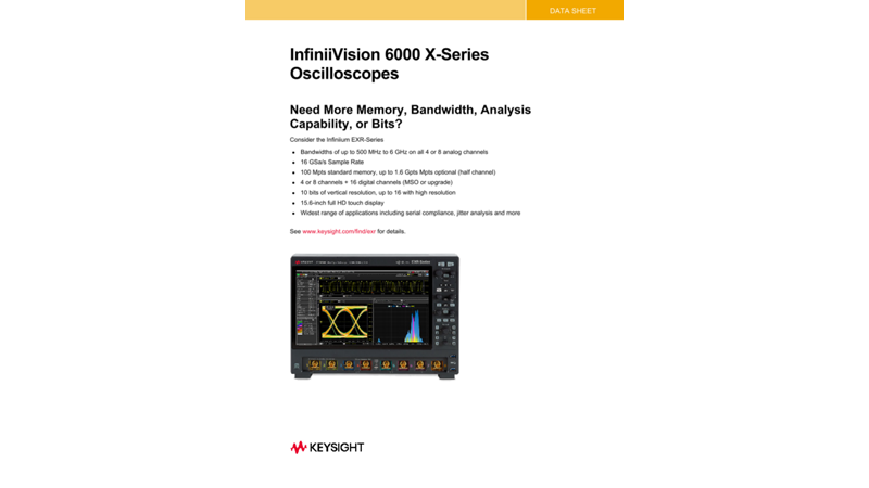 InfiniiVision 6000 X‑Series Oscilloscopes | Keysight